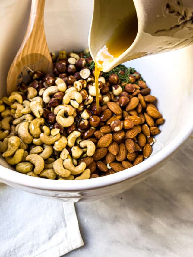 Roasted Rosemary Party Nuts - The Kitcheneer
