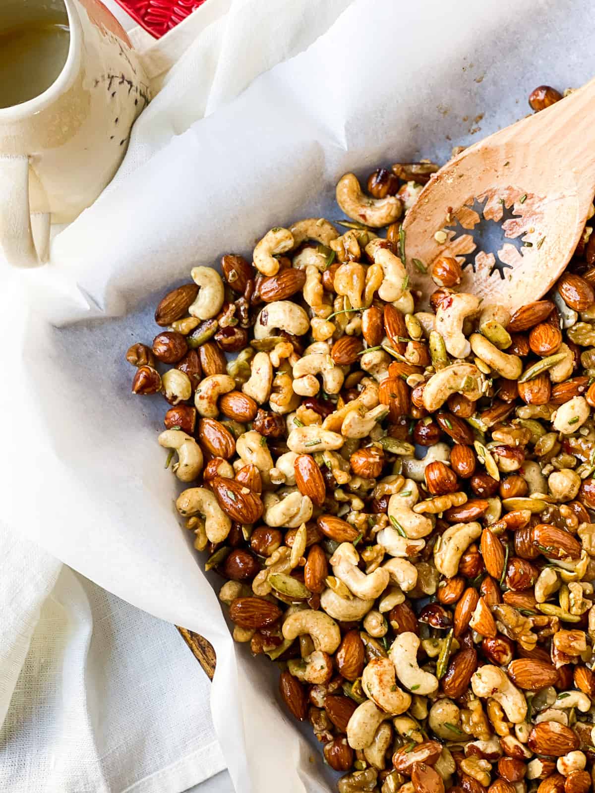 Roasted Rosemary Party Nuts - The Kitcheneer