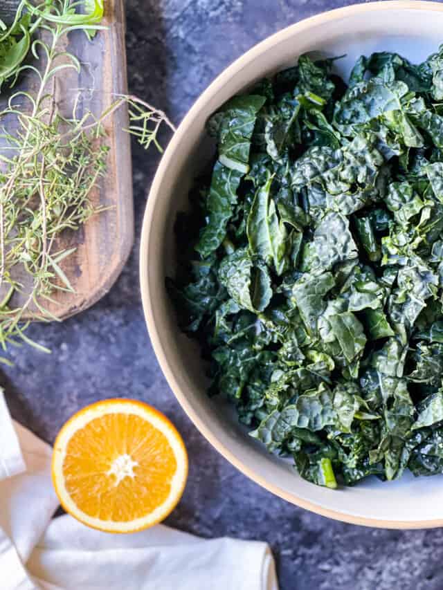 Easy Kale Bacon Salad with Crunchy Maple Walnuts - The Kitcheneer