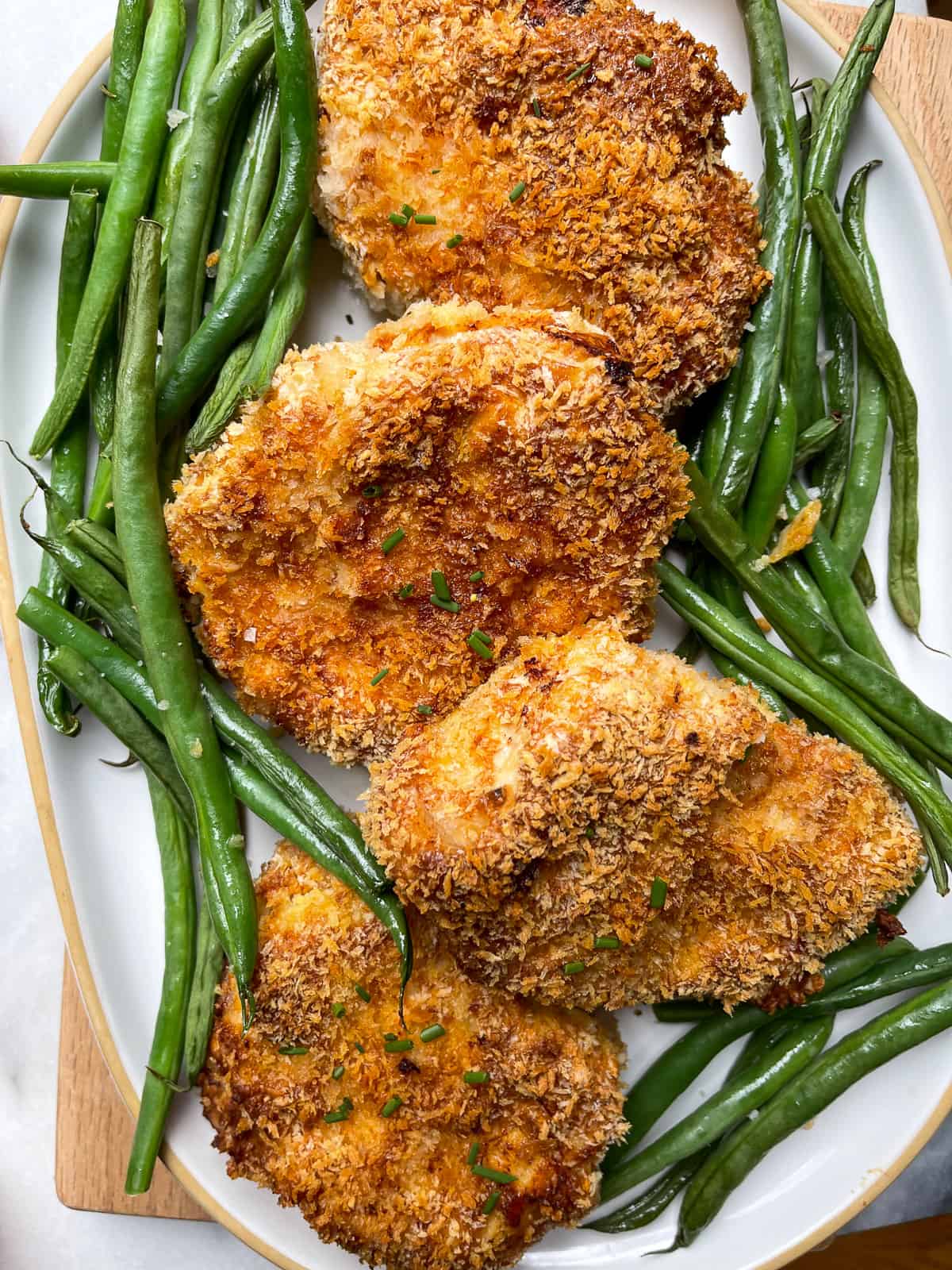 Best DANG Air Fryer Pork Chops and Green Beans - The Kitcheneer